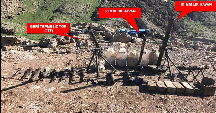 PKK'nın geri tepmesiz top ve havanları ele geçti - YENİ ASYA