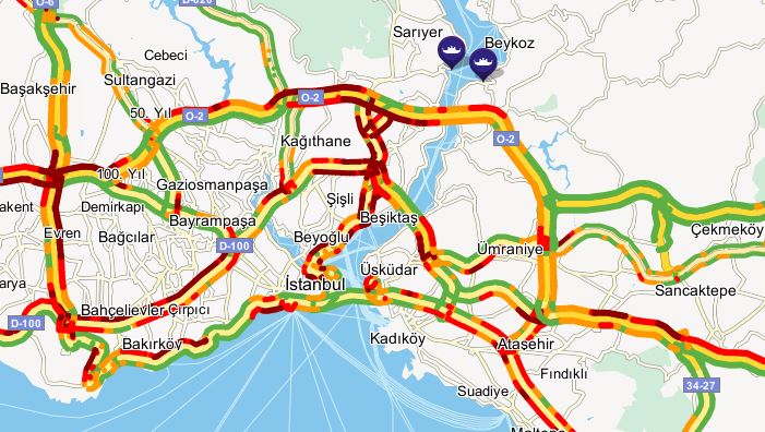 İstanbul'da trafik yoğunluğu yüzde 76'yı buldu! - YENİ ASYA